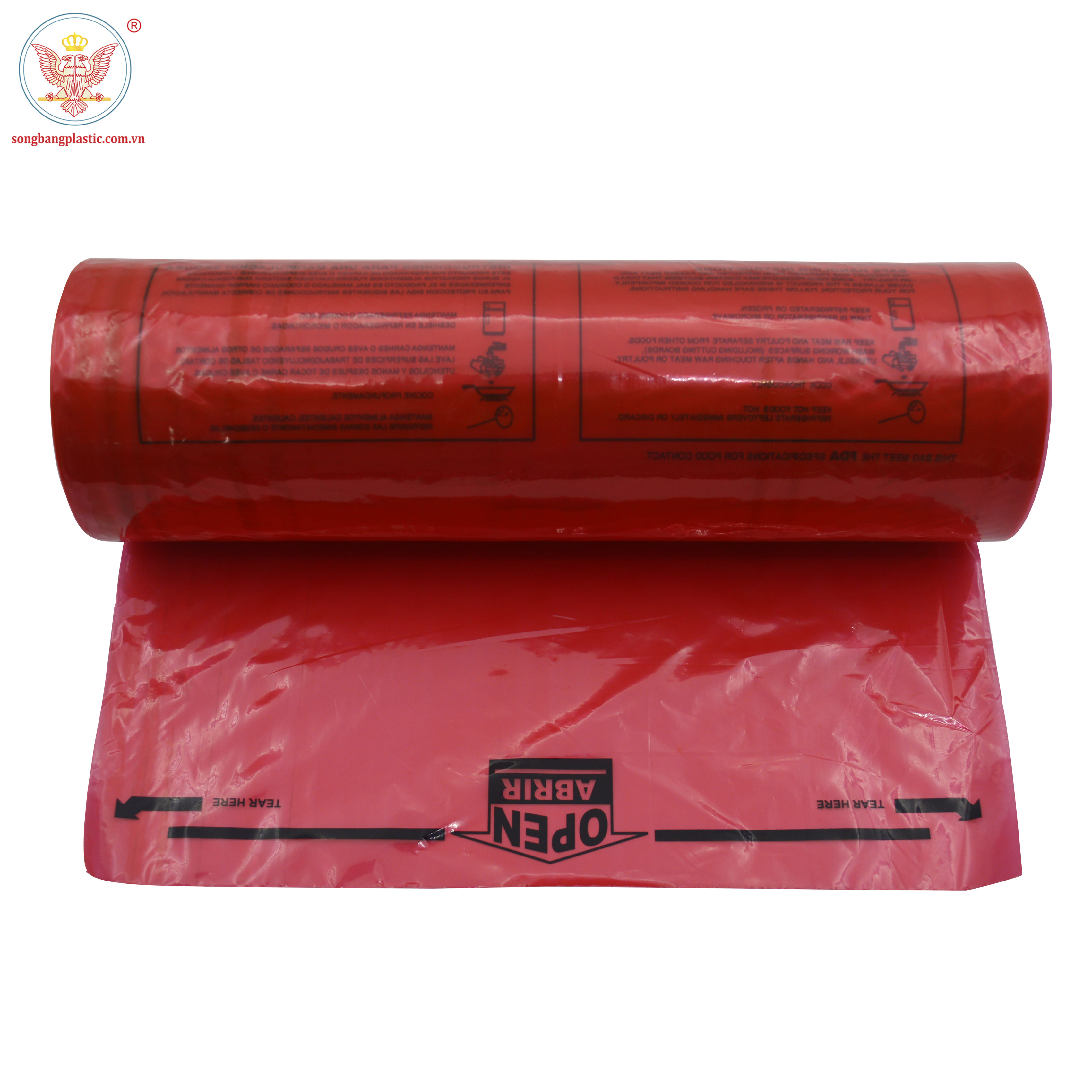 Red HDPE bag on roll - Biodegradable Plastic Bag Manufacturers ...